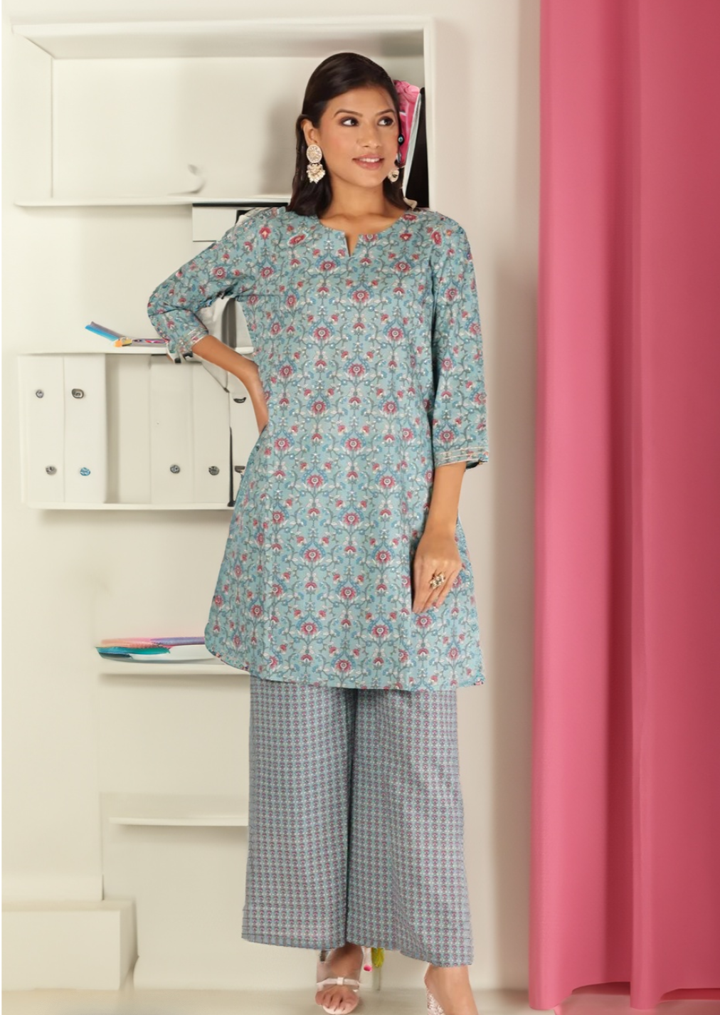 ELA CO-ORDS SET - BLUE – Phool Booti