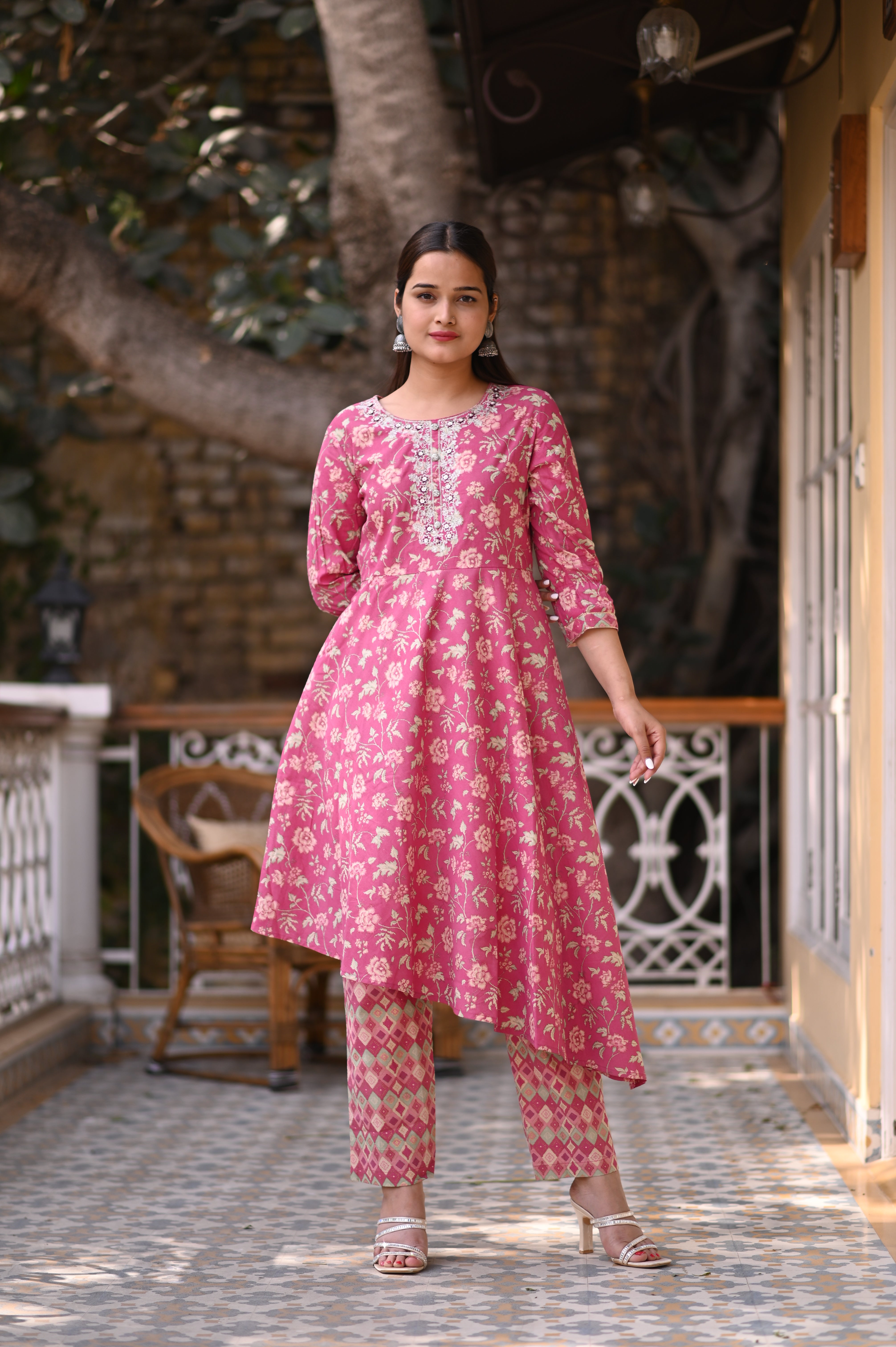 Sona CO-ORDS set- pink – Phool Booti